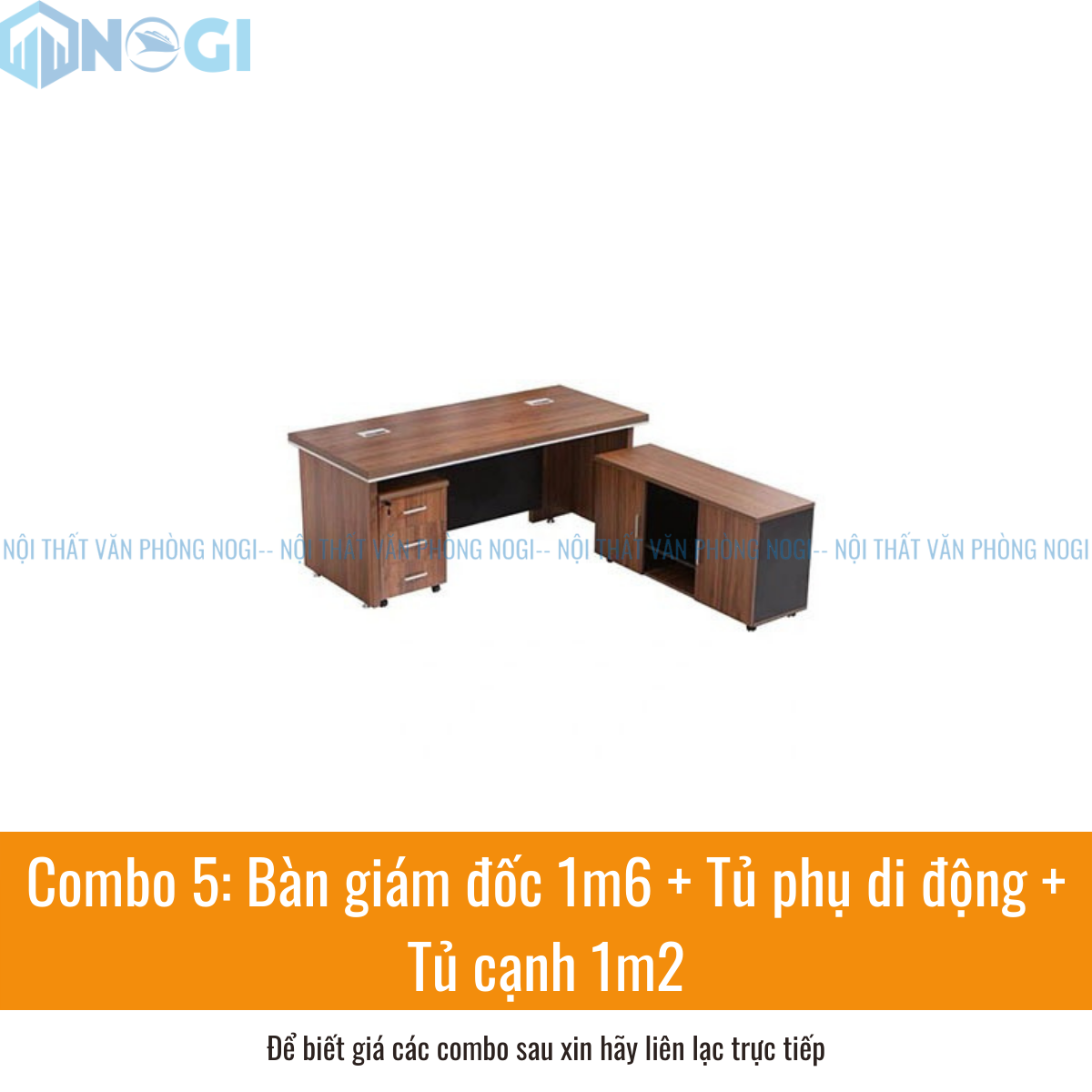 Bàn giám đốc KIBA 1m6 BLD03 là bàn gỗ hiện đại được sử dụng rỗng rãi ...